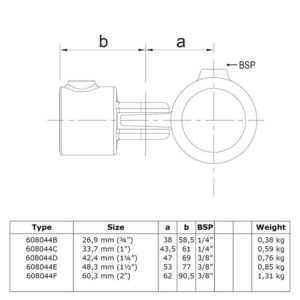 Single Swivel Combination 48MM 173D D48 - Pipe Dream Fittings