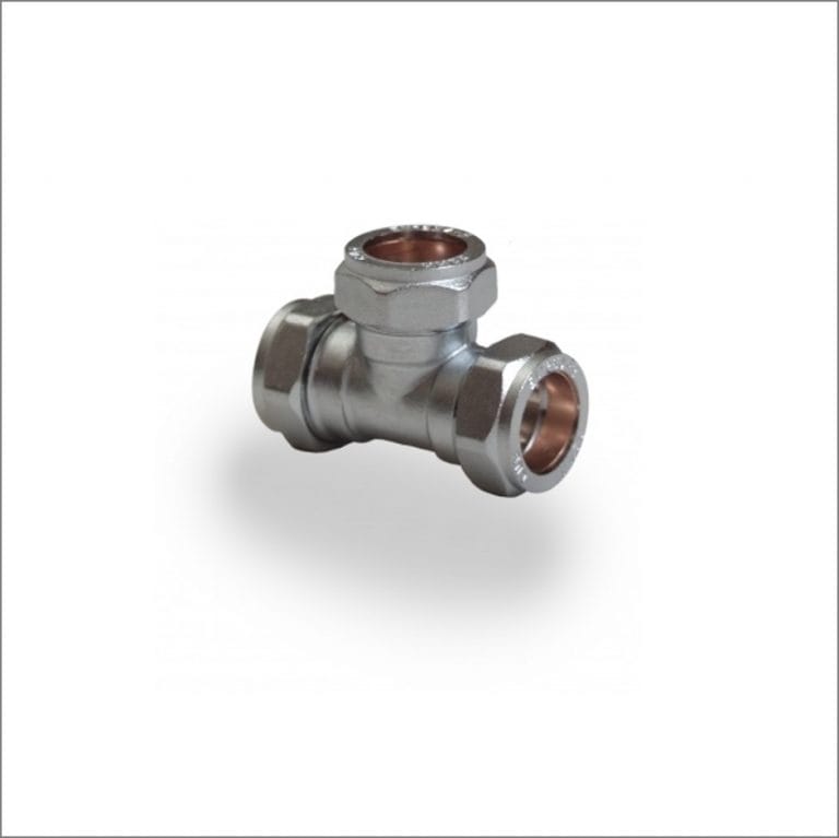 Equal Tee Chrome Compression Fitting - Pipe Dream Fittings