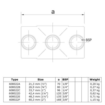 Two Socket Cross Key Clamp Fitting