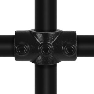 Two Socket Cross 21MM (BLACK) KEY CLAMP FITTING - Pipe Dream Fittings