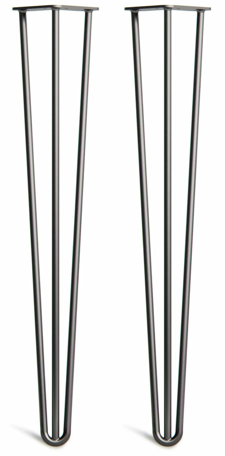 Hairpin Table Legs In Raw Steel (pair) | Industrial Style - Pipe Dream ...