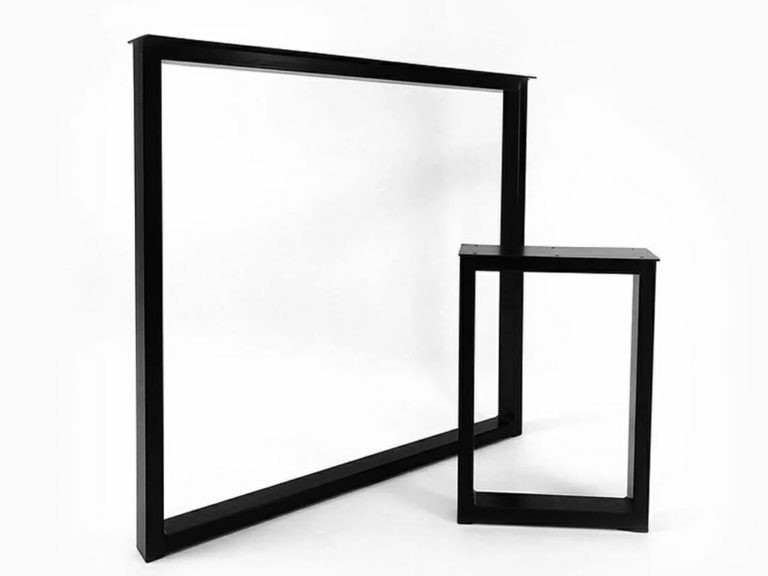 Square Industrial Steel Table Legs - Pair - Pipe Dream Fittings