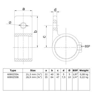 SINGLE FIXING PAD 42MM (BLACK) KEY CLAMP FITTING 199C C42 - Pipe Dream ...