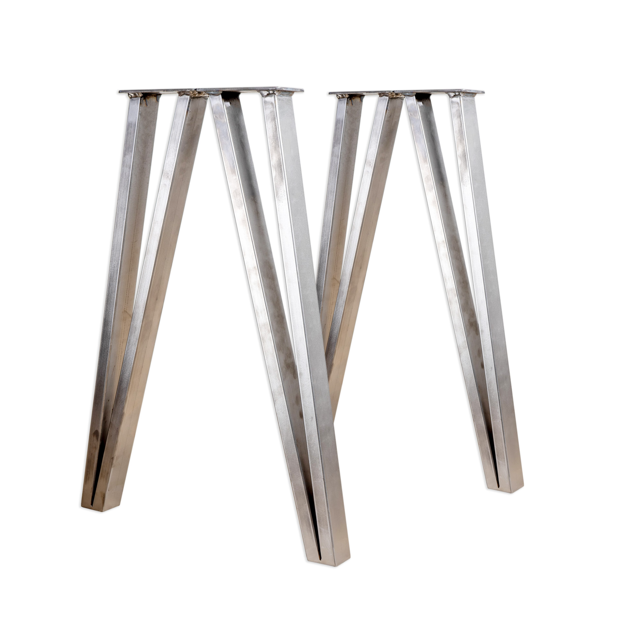 Angled Square Hairpin Industrial Steel Table Legs - Set of 4 - Pipe ...