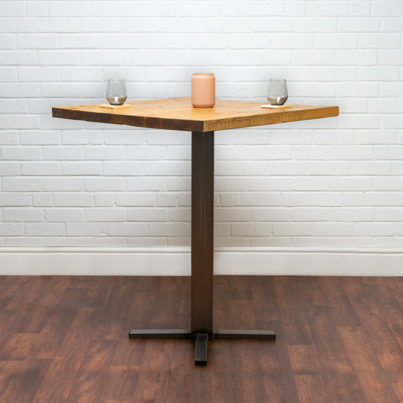 Box Steel Bar Table Leg - Industrial Style - Pipe Dream Fittings