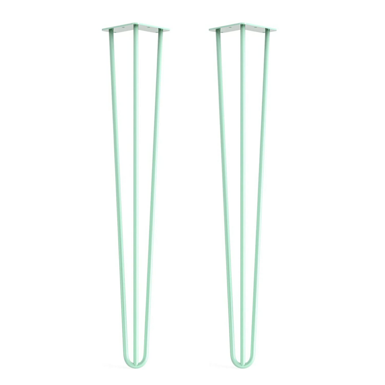 Hairpin Table Legs In Mint (Pair) | Industrial Style - Pipe Dream Fittings