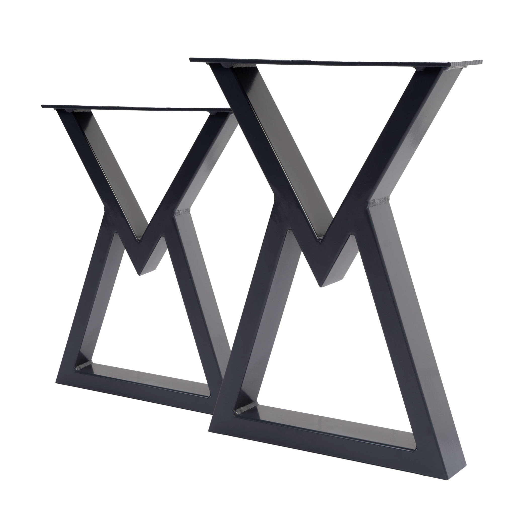 Hourglass Industrial Steel Bench Legs – Pair - Pipe Dream Fittings