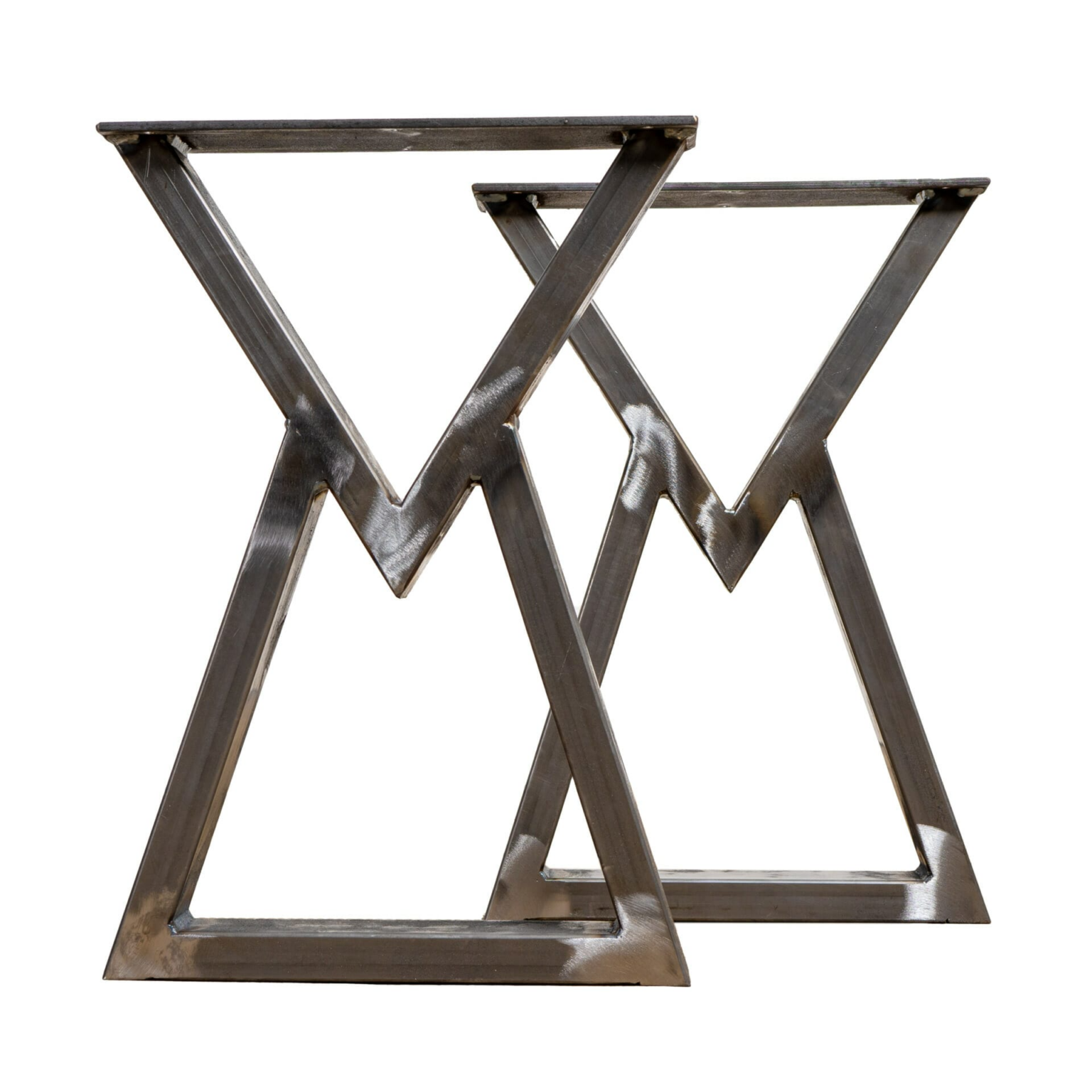 Hourglass Industrial Steel Bench Legs – Pair - Pipe Dream Fittings
