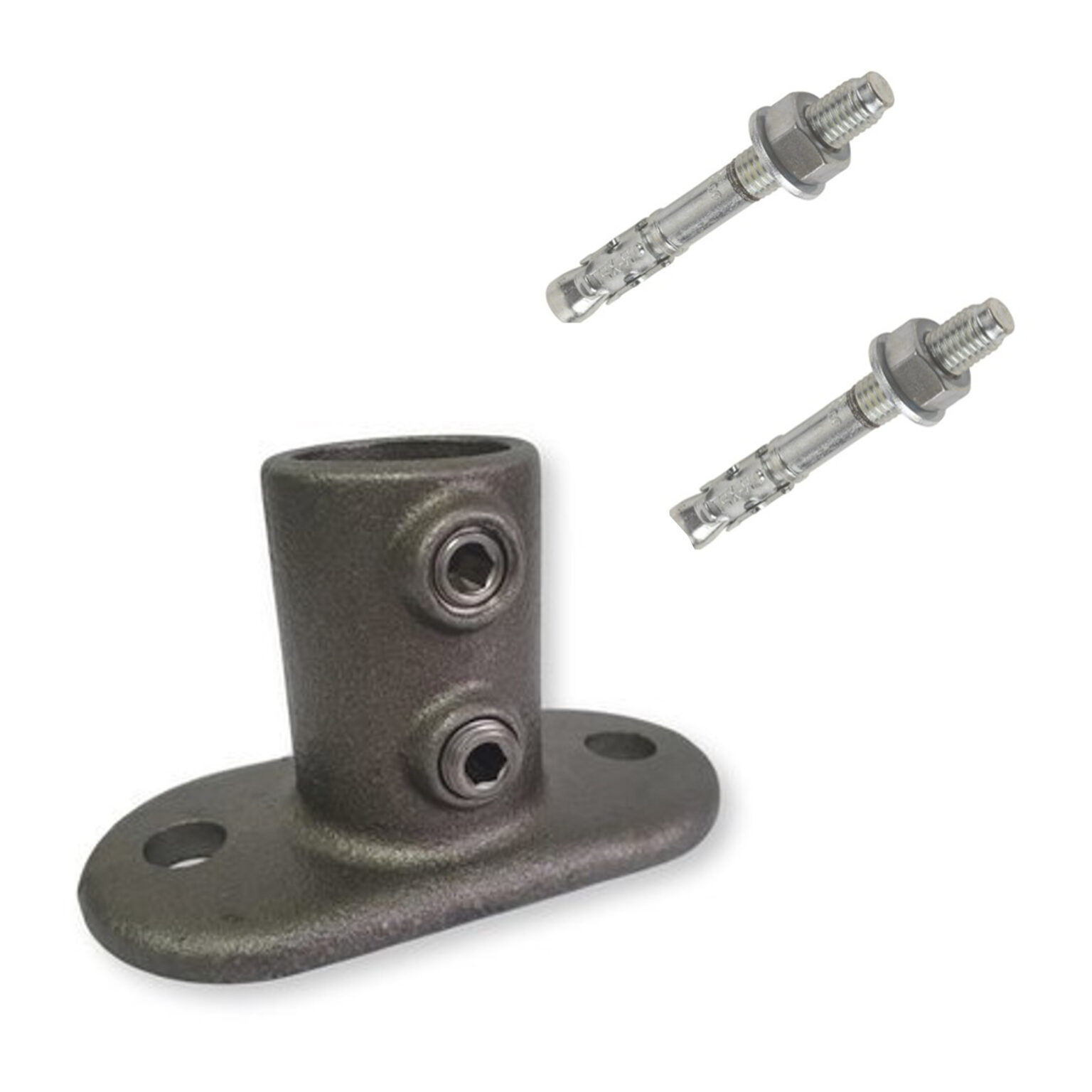 Self Colour Base Plate With Bolts 42MM Key Clamp Fitting - Pipe Dream ...